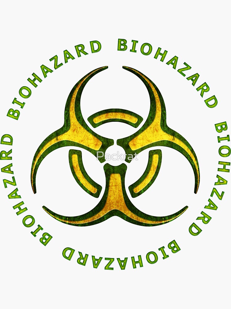 "Biohazard Zombie Warning" Sticker for Sale by Packrat | Redbubble