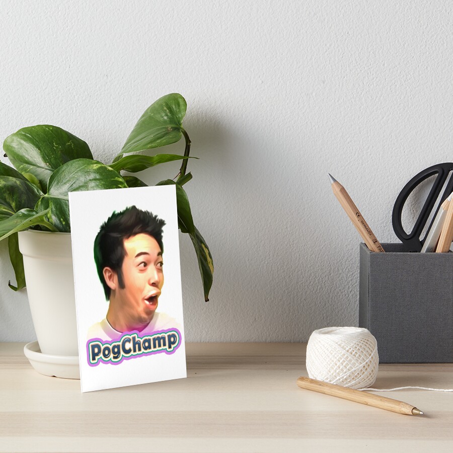 Lámina rígida «PogChamp Twitch emote rediseñado HD con arte de letras ...