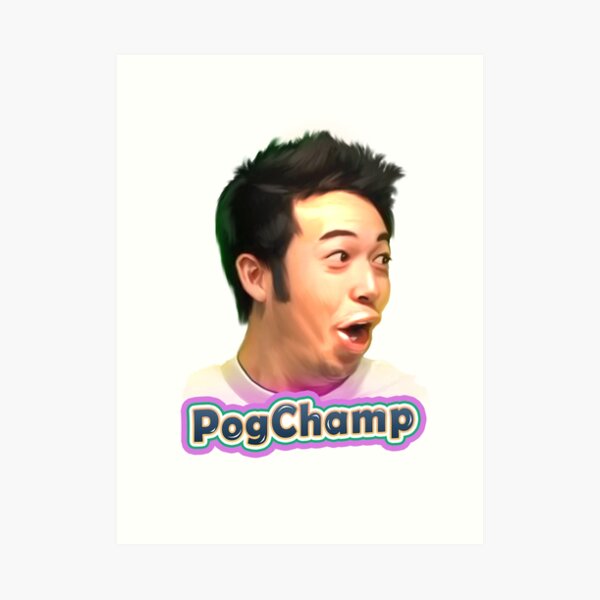 "PogChamp Twitch emote redesigned HD with lettering art" Art Print by ...