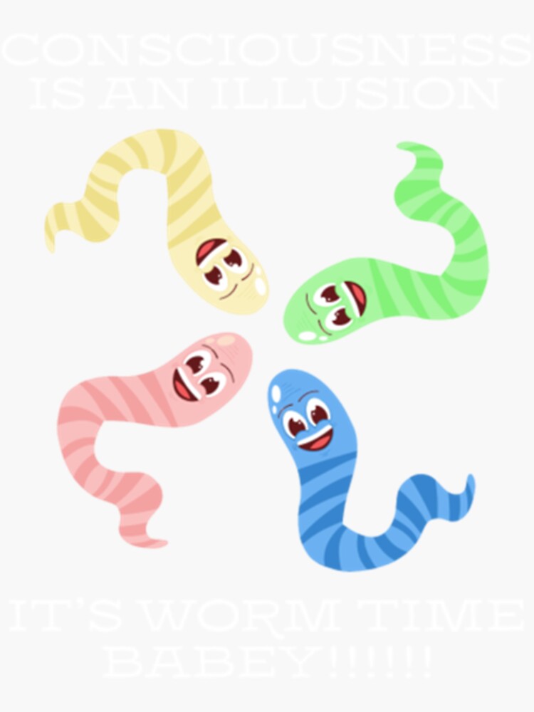 "Funny Fuzzy Magic Worm Meme Worm Meme -" Sticker for Sale by ...