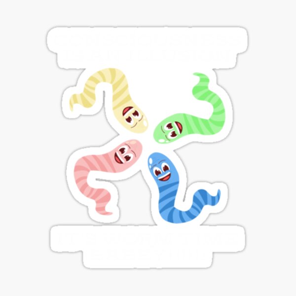 "Funny Fuzzy Magic Worm Meme Worm Meme -" Sticker for Sale by ...