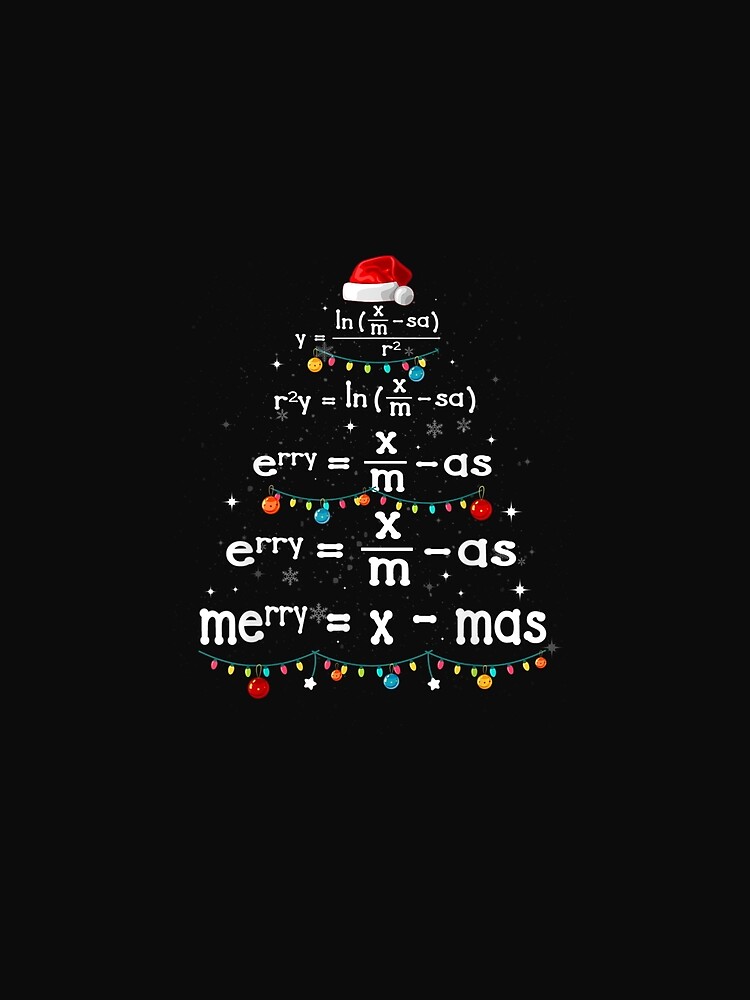 Math Teacher At Christmas Math Merry Xmas Tree Celebration Graphic T ...