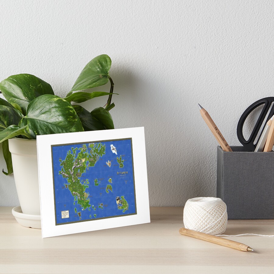 "Ultima Online Map" Art Board Print for Sale by Posterzilla | Redbubble