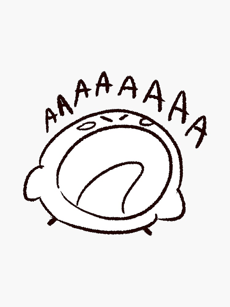 "AAAAAAAA" Sticker for Sale by muffinsnakes | Redbubble