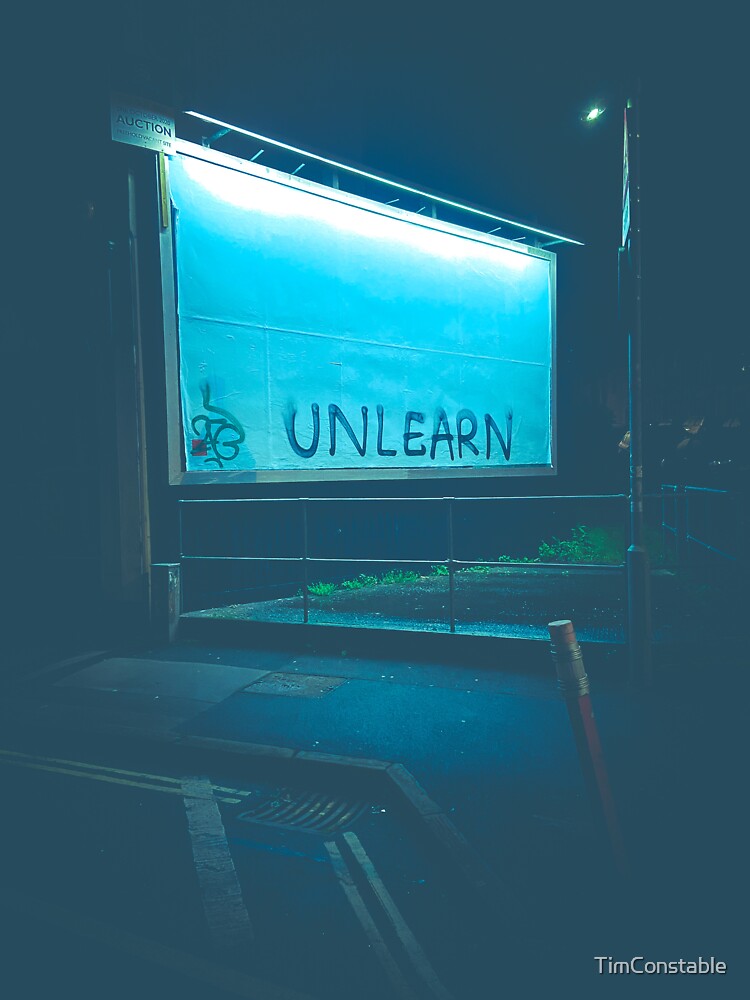 "Unlearn" Sticker for Sale by TimConstable | Redbubble