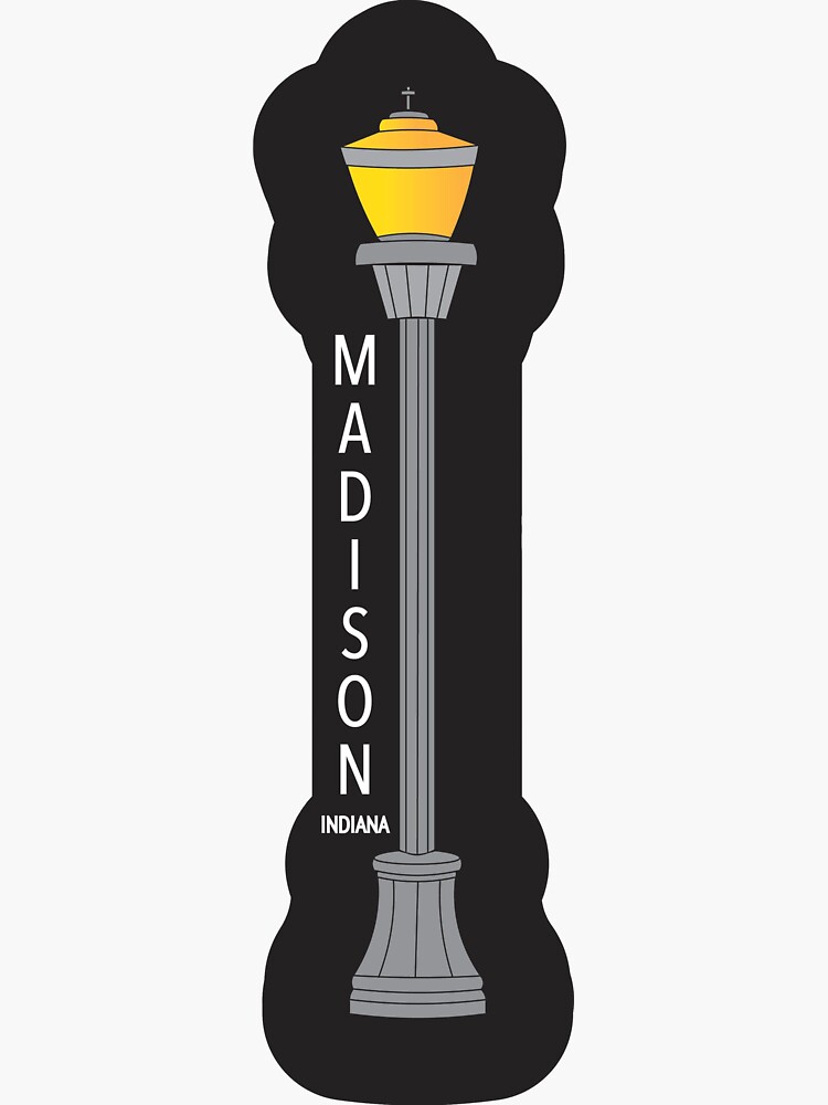 "Madison Indiana Lamp Post " Sticker for Sale by hopelessdesigns ...