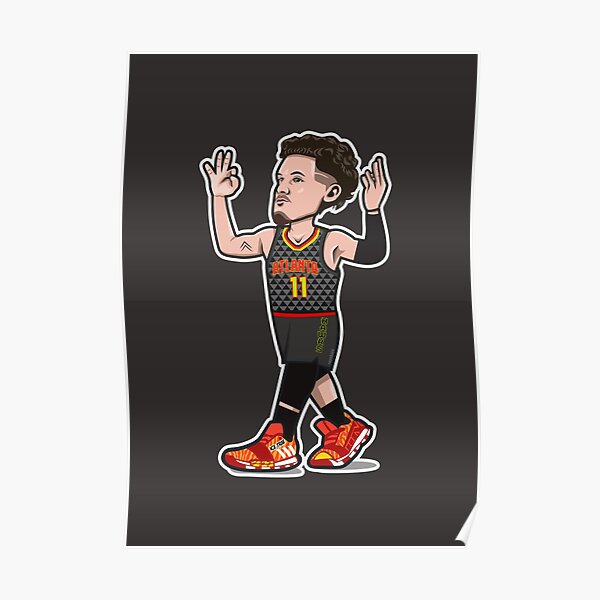 "Trae Young Cartoon Style" Poster by rayd3rd | Redbubble