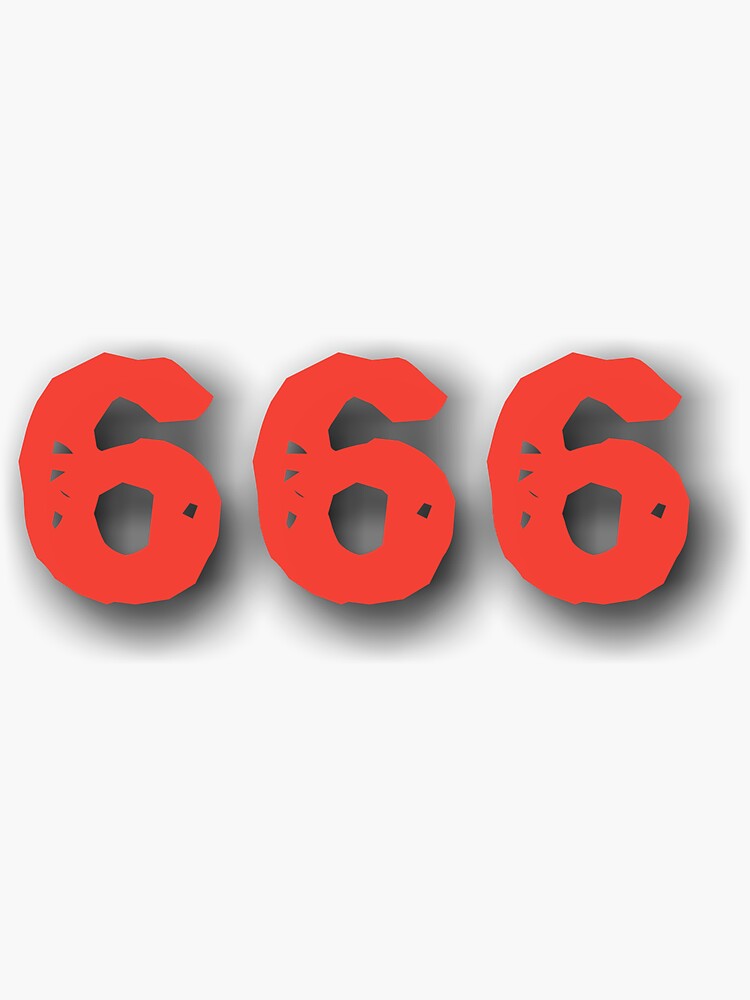 "666 is the hidden faishion" Sticker for Sale by Pushpakisku | Redbubble