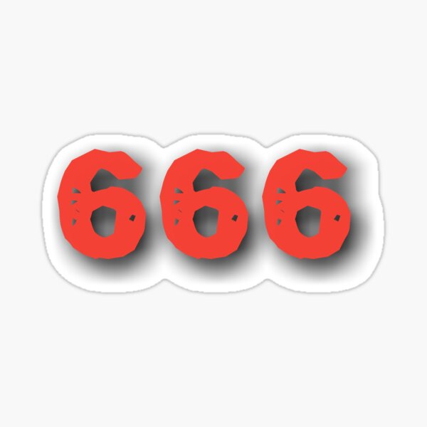 "666 is the hidden faishion" Sticker for Sale by Pushpakisku | Redbubble