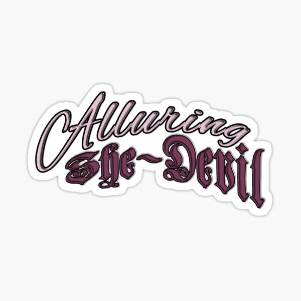 "Alluring She-Devil" Sticker for Sale by SkullFa-ctory | Redbubble