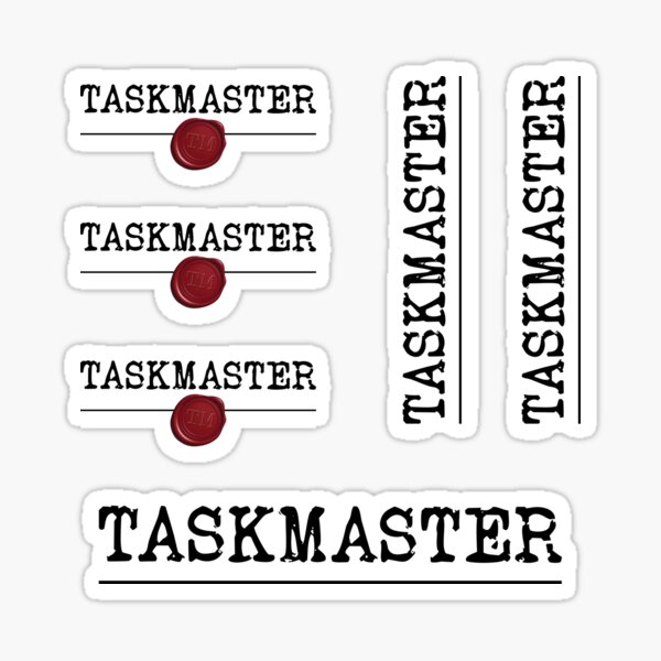 Taskmaster Seal Stickers | Redbubble