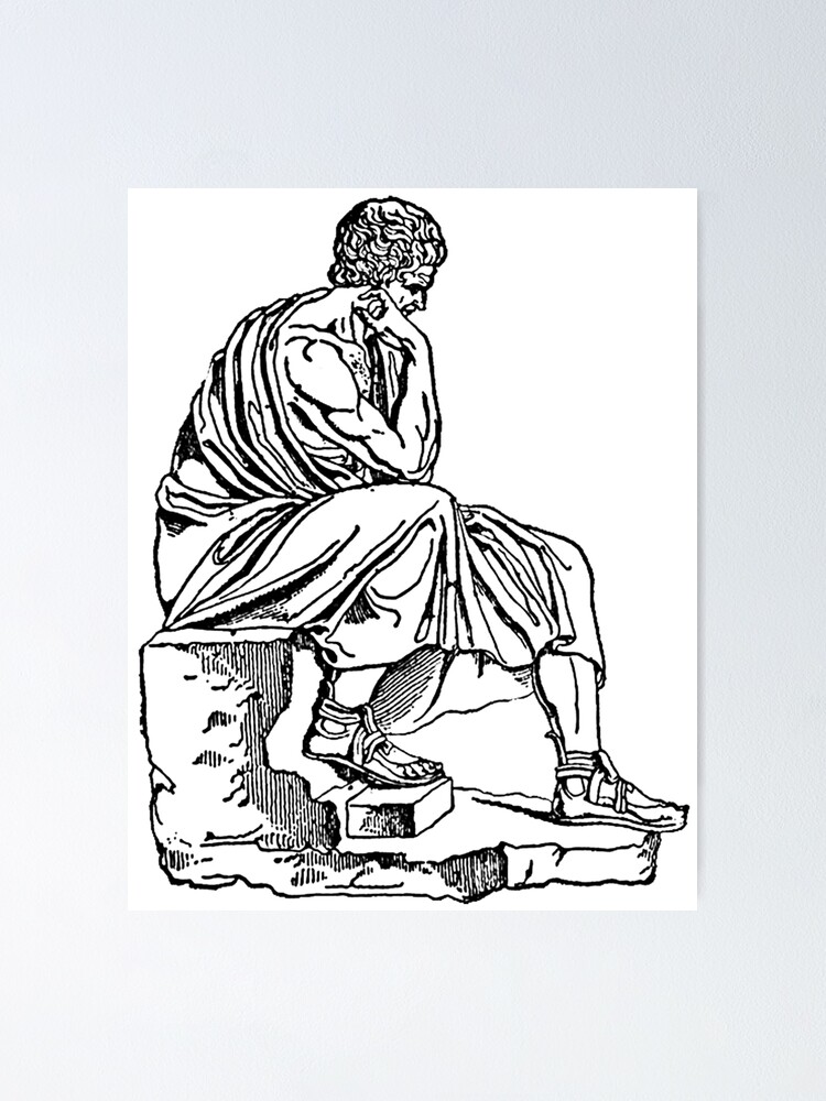 Póster «El filósofo Aristóteles sentado y pensando» de Philoshop ...