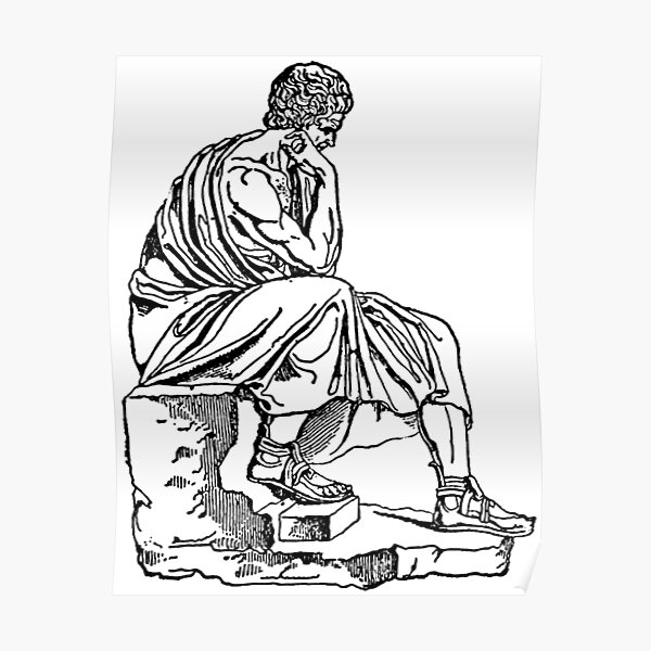 Póster «El filósofo Aristóteles sentado y pensando» de Philoshop ...
