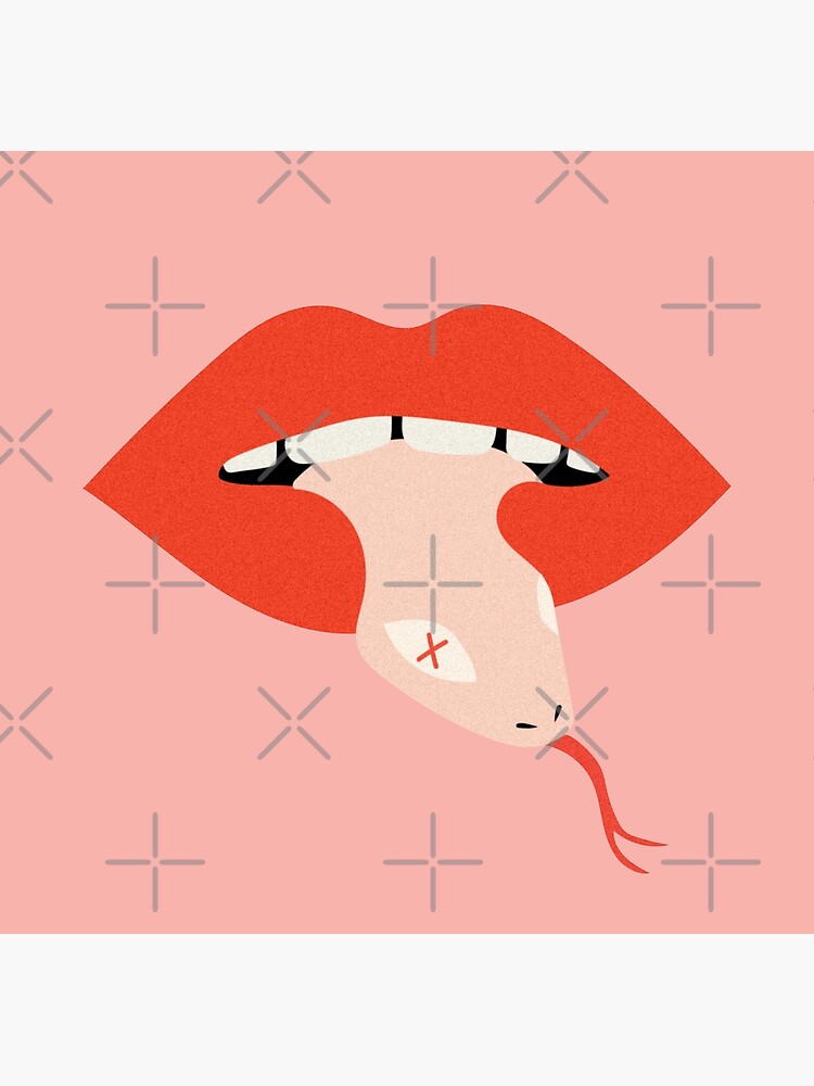 ""Snake tongue" art design" Poster for Sale by AznavourByKarin | Redbubble