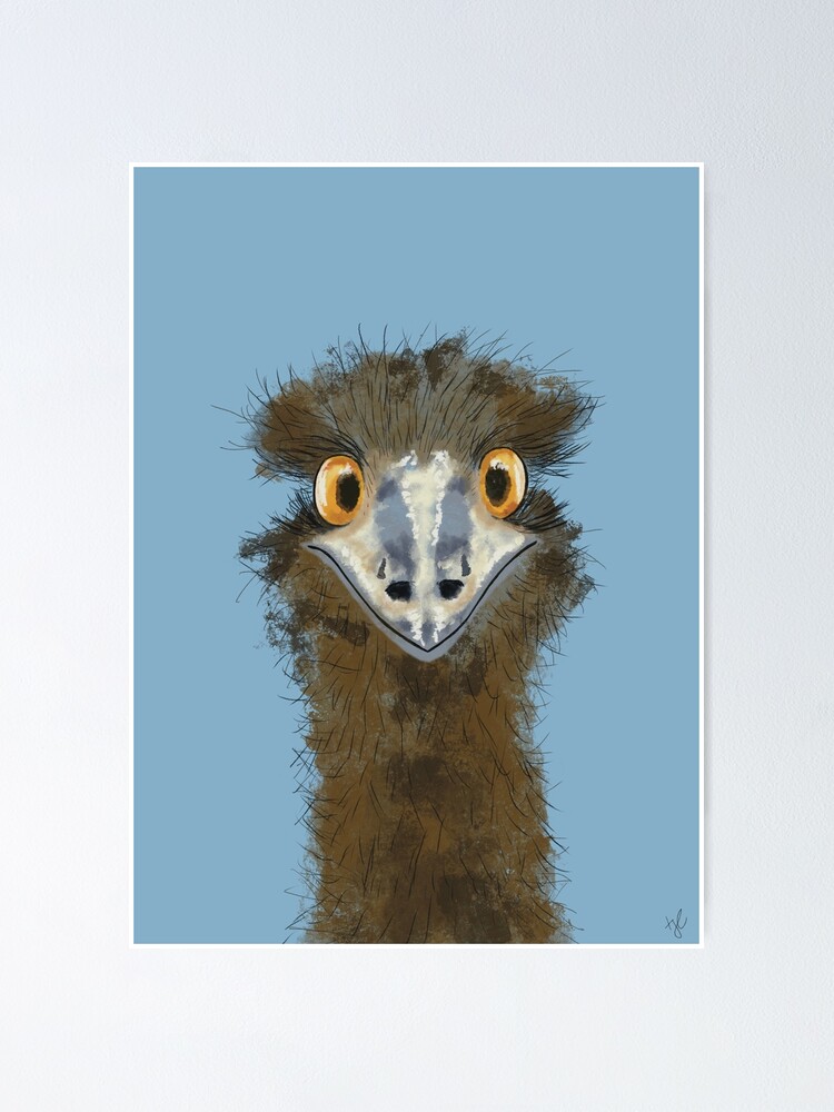 "Edward the Emu" Poster by quirkeebird | Redbubble
