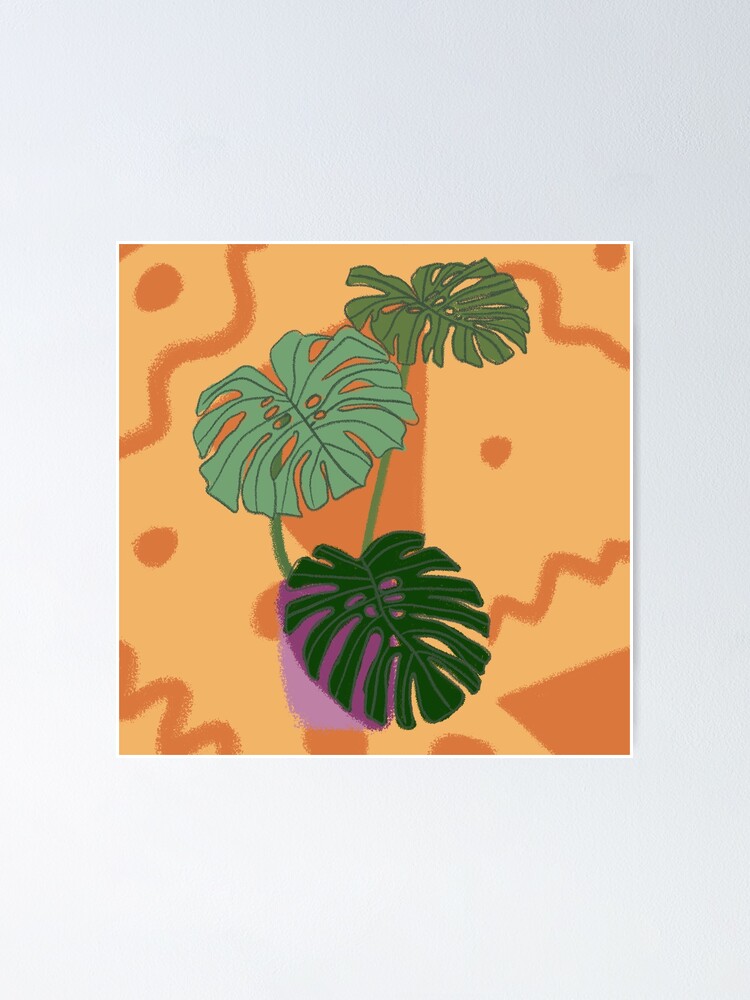 "Monstera fun" Poster for Sale by biasoneghetti | Redbubble