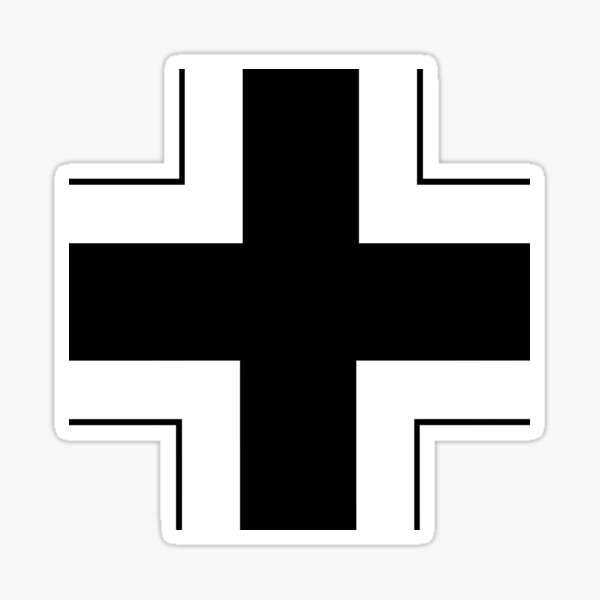 "GERMAN FIGHTER AIRCRAFT CROSS" Sticker for Sale by Hairyzulu | Redbubble