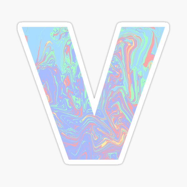 "Letter v" Sticker for Sale by Whitefox- | Redbubble