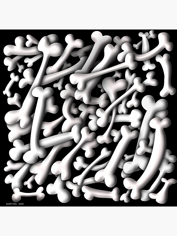 "Darkly humorous collection of cartoon bones." Art Print for Sale by ...