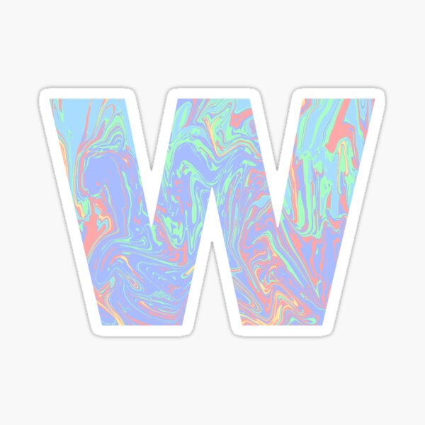 "Letter w" Sticker for Sale by Whitefox- | Redbubble