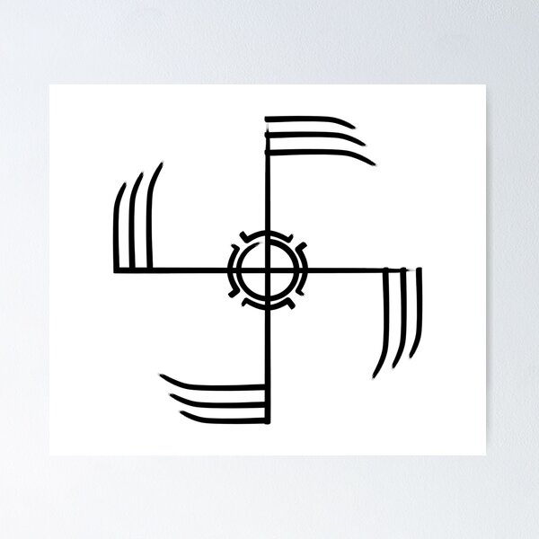 "Ginfaxi | Icelandic staves, viking symbols" Poster for Sale by ...