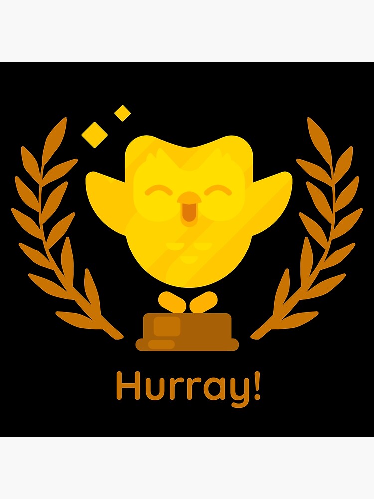 "Duolingo trophy" Poster for Sale by GoldenQuotes | Redbubble