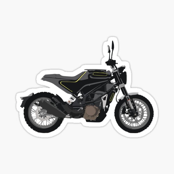 "Motorcycle Husqvarna Svartpilen 401" Sticker for Sale by WiredDesigns ...