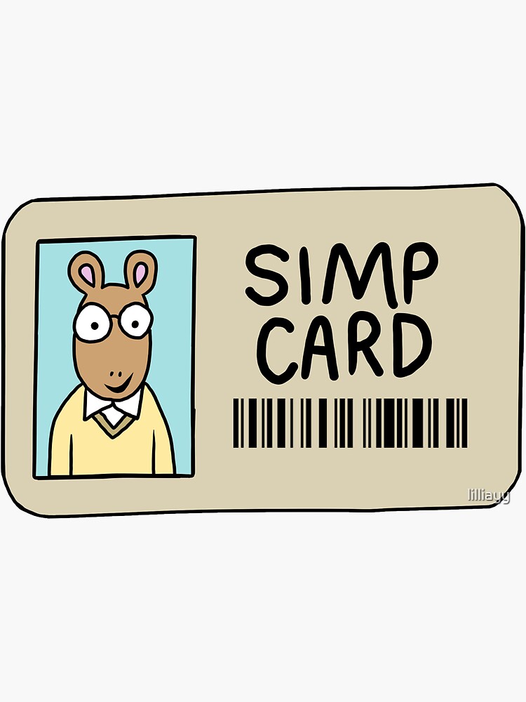 "simp identification card - digital drawing" Sticker for Sale by ...