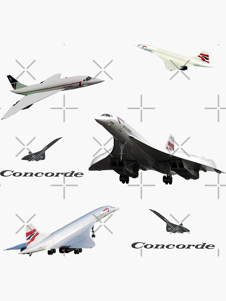 "Concordes in the air" Sticker for Sale by Griffin666 | Redbubble