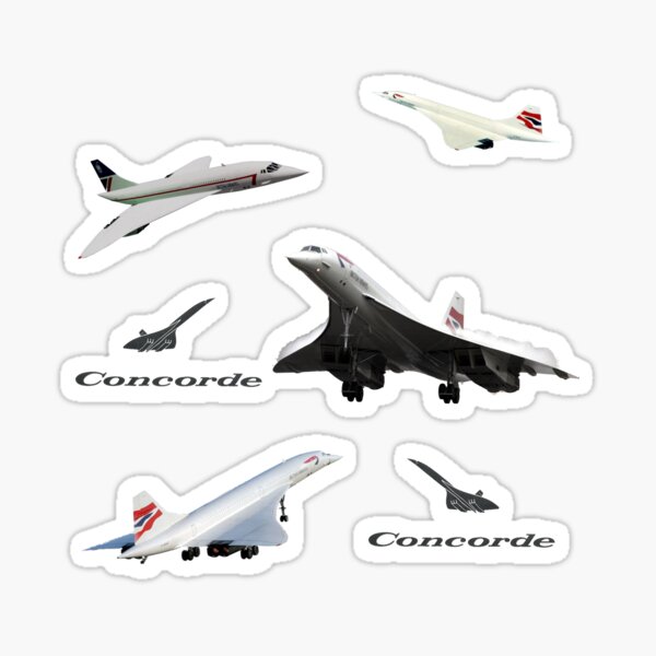 "Concordes in the air" Sticker for Sale by Griffin666 | Redbubble