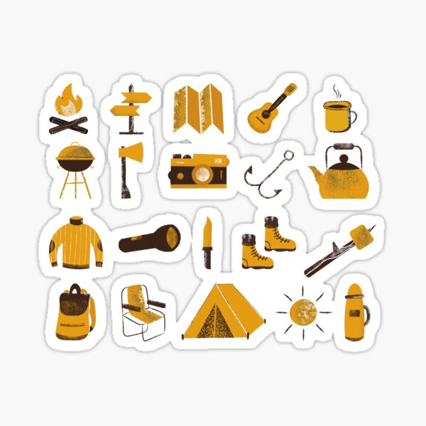 "Camping Communication" Sticker by surfingvibes | Redbubble