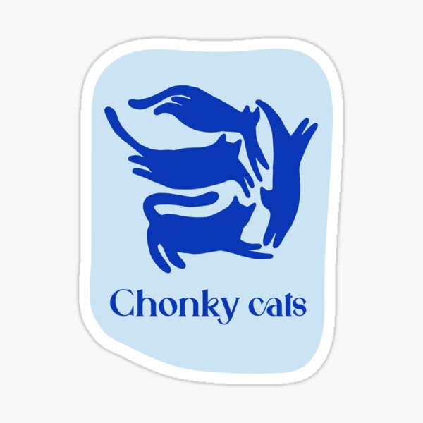 "Chonky cats -Matisse inspired" Sticker for Sale by mirut | Redbubble