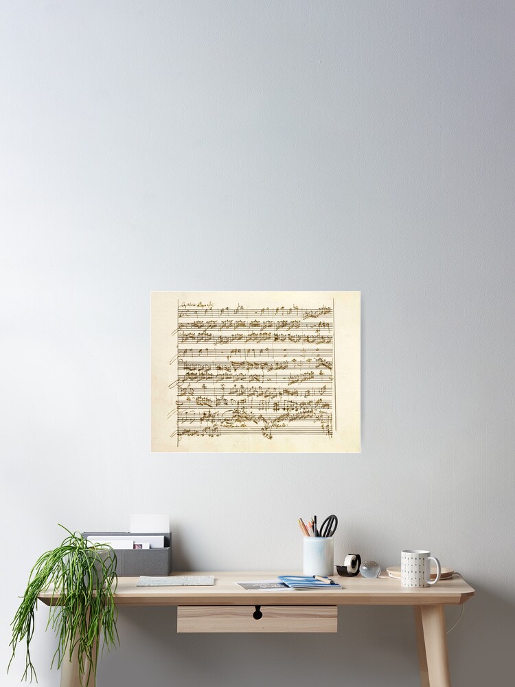 "Mozart | Amadeus Mozart original manuscript score" Poster by ...