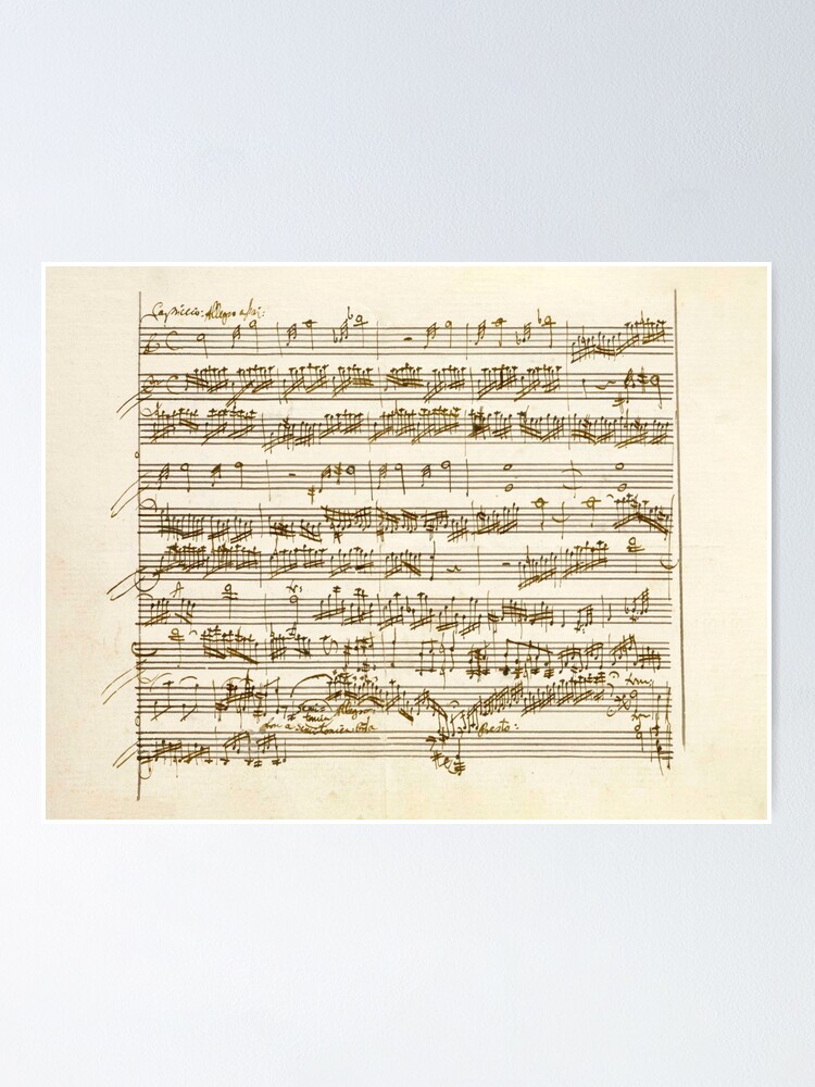 "Mozart | Amadeus Mozart original manuscript score" Poster for Sale by ...