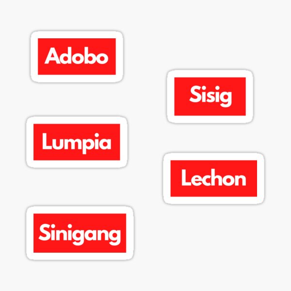 "Pinoy Food Sticker Pack 1" Sticker by maverickmode | Redbubble