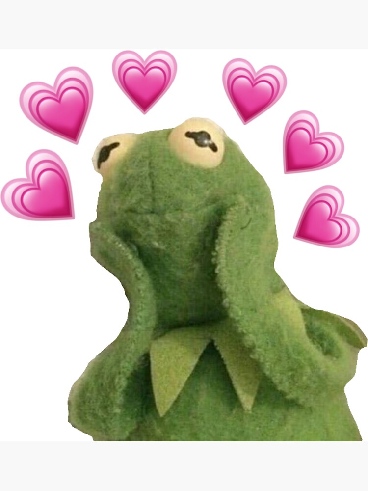 "Kermit is in love. ;(" Sticker for Sale by Tripluxx | Redbubble