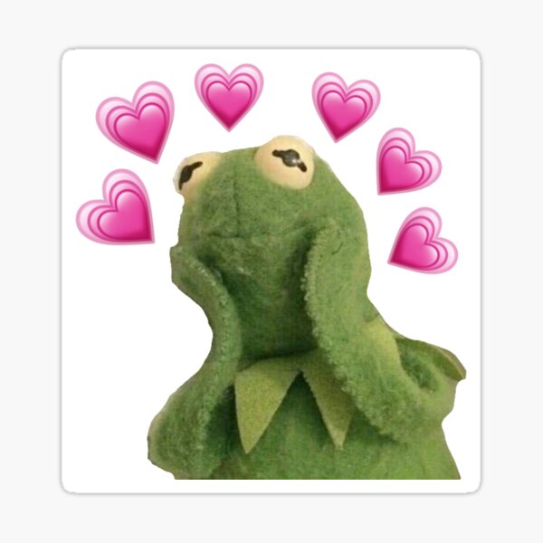 "Kermit is in love. ;(" Sticker for Sale by Tripluxx | Redbubble