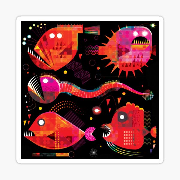 "Abyssal Fish" Sticker for Sale by gklucas | Redbubble