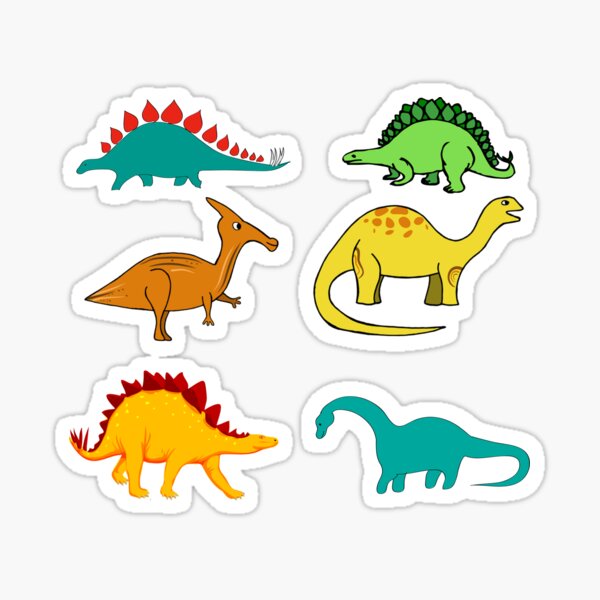 "Dinosaur Colorized Pack" Sticker for Sale by Graphroad | Redbubble