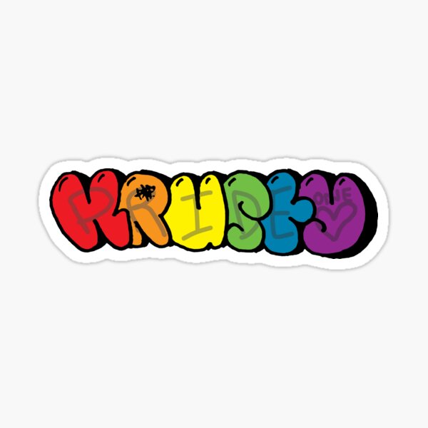 "Pride week graffiti throw up" Sticker by KrustyTheWriter | Redbubble
