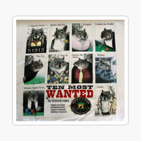 "Ten Most Wanted!!!" Sticker by umpa1 | Redbubble