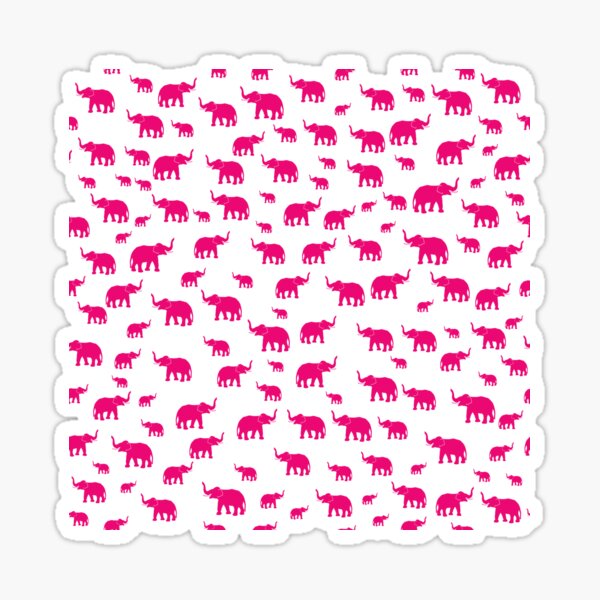 "Pink Elephants" Sticker for Sale by chark70 | Redbubble