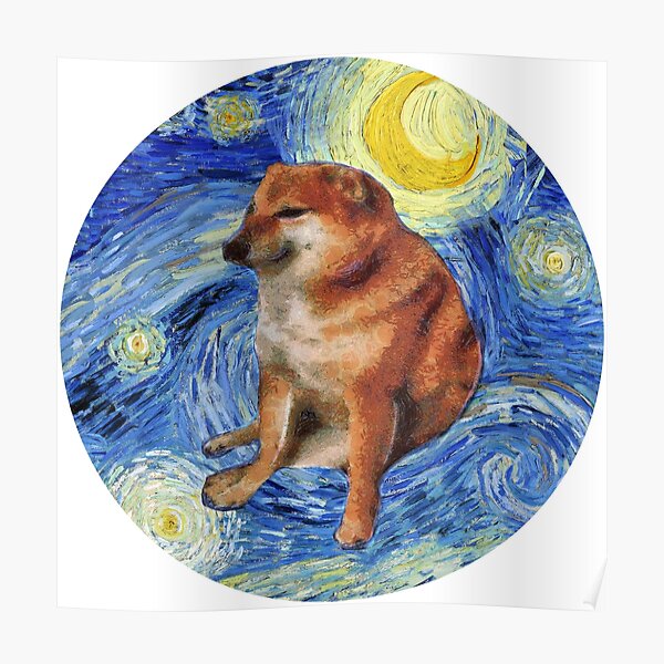 Cheems Art Posters | Redbubble