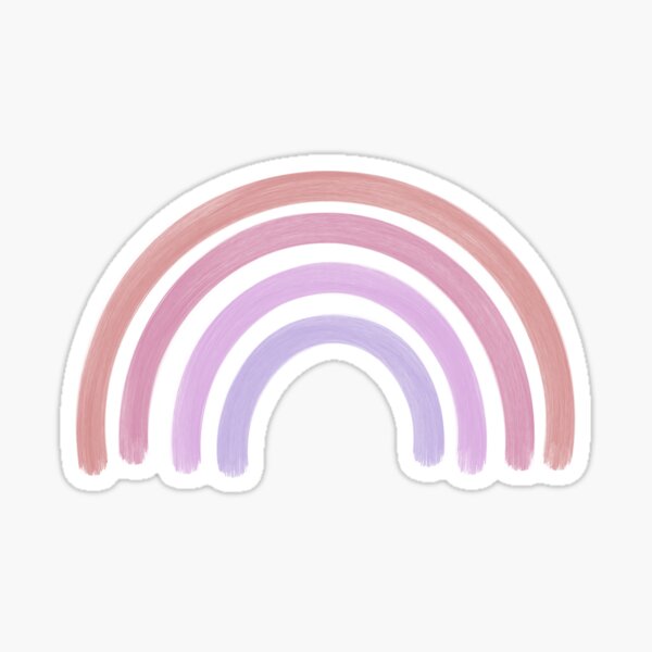 " pink rainbow" Sticker by yellowlobster27 | Redbubble