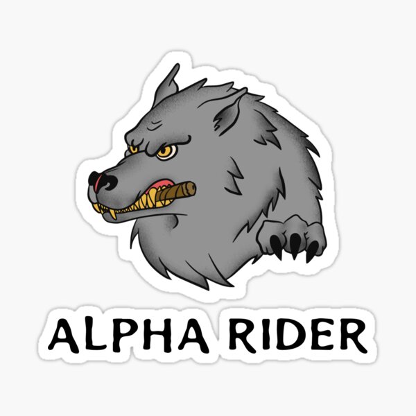 "WOLF Alpha Rider" Sticker for Sale by Teesite | Redbubble