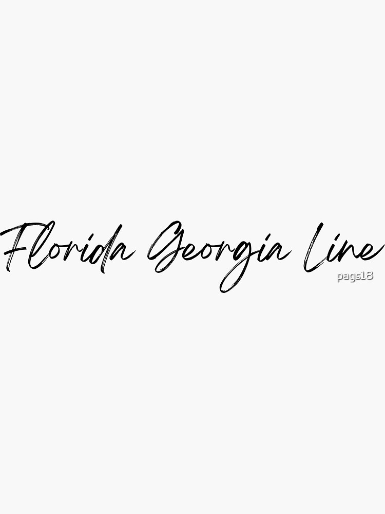 "Florida Georgia Line" Sticker for Sale by pags18 | Redbubble