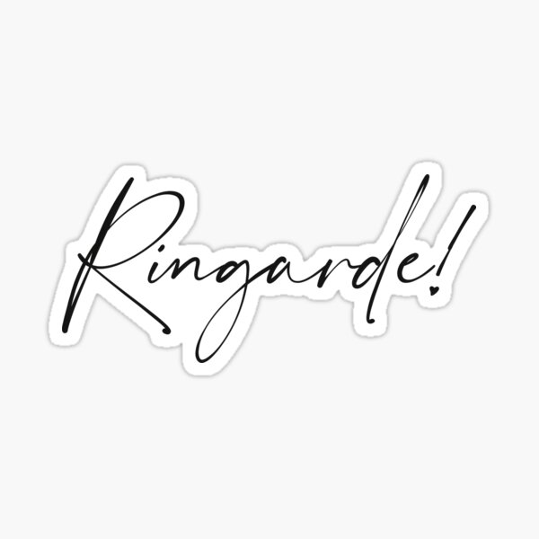 "Ringarde- Basic B written in black" Sticker for Sale by Tana-B | Redbubble