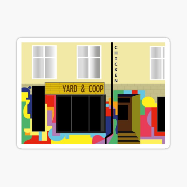 "Yard & Coop" Sticker for Sale by lerainbowllama | Redbubble