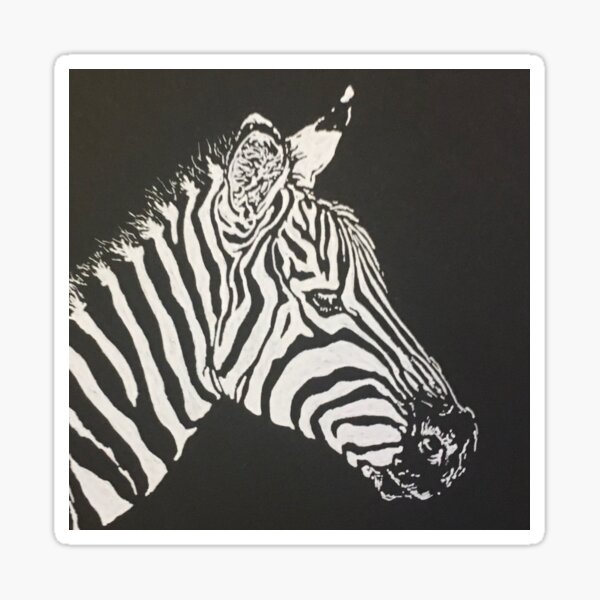 "Zebra " Sticker for Sale by DugEaredDesign | Redbubble