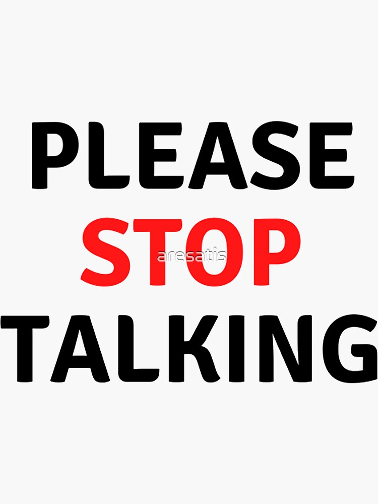 "Please stop talking fun design " Sticker by aresatis | Redbubble